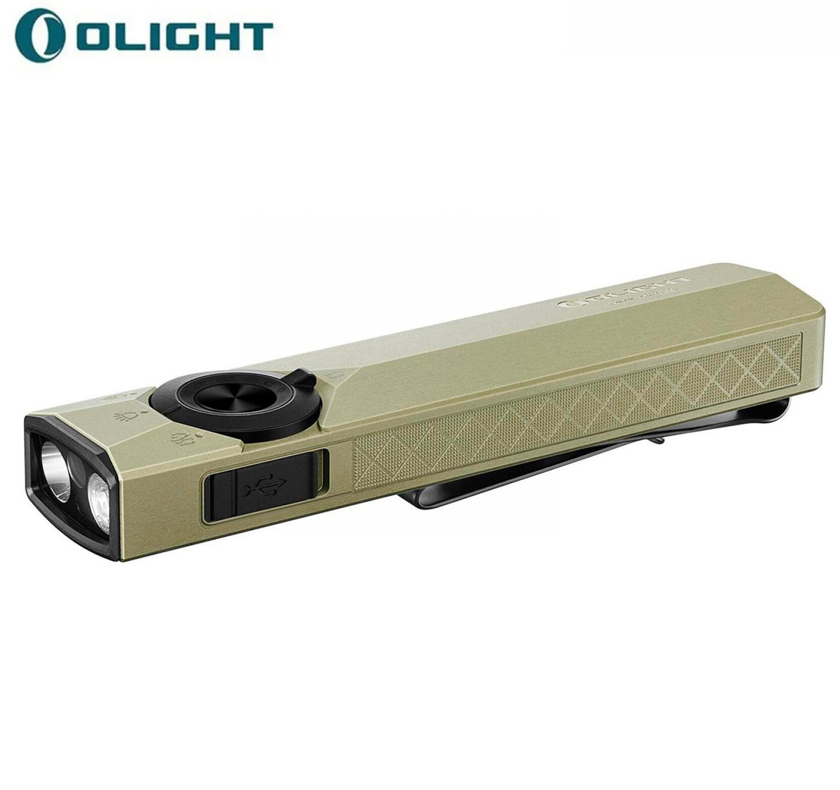 Фонарь Olight ArkPro Ultra Olive Green (ЛЦУ и УФ), Li-po 2000 mAh, 205 метров, 1700 люмен (Комплект)