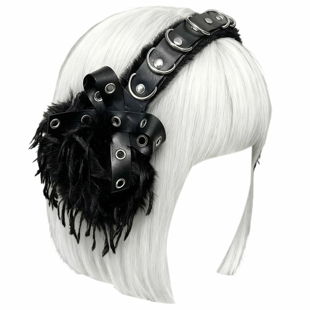 Панк-плюшевые наушники earmuffs-Черный