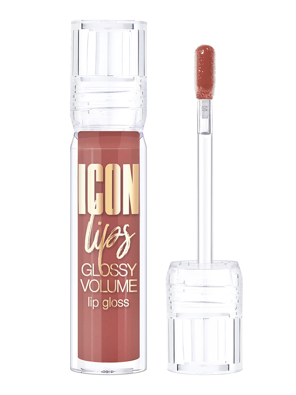 Блеск для губ Luxvisage Icon Lips Glossy Volume, с эффектом объема, тон: 510 Rosewood, 3.4г