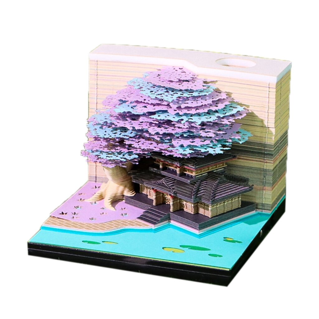 Двадцать двадцать шесть Ярких Еженедельников 3D Flowering Flower Papercraft Блокнот Для Заметок Отрывные Панели Перманентная Специальная Бумага