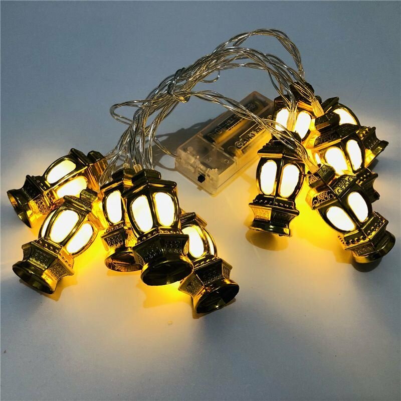 Фонарь sparkling ramadan eid mubarak led fairy string light, теплый белый, 1,65 м, 10 светодиодов