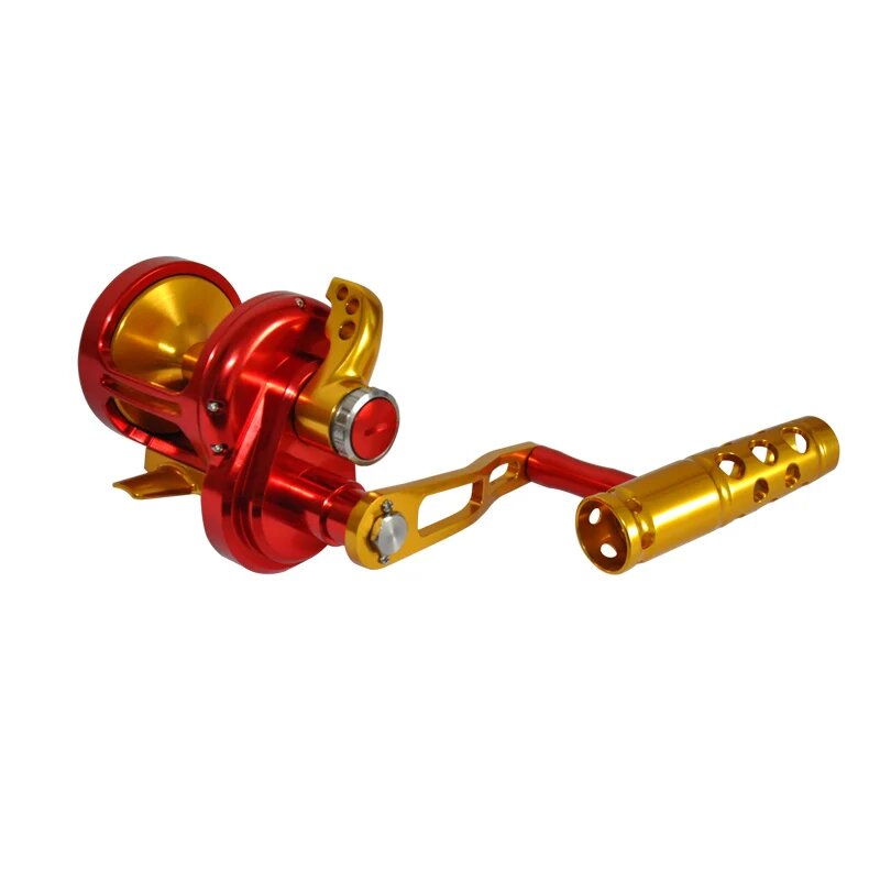 Topline Tackle литая джиг-катушка для морской рыбалки Серия 5000, Левая рука, Red