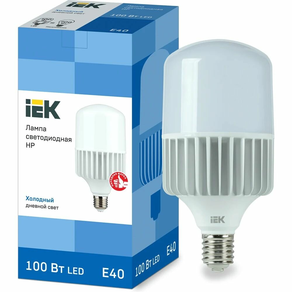 Лампа IEK LED, HP, 100вт, 230В, 6500К, E40 LLE-HP-100-230-65-E40