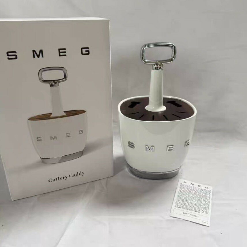 SMEG кремовый стиль кухонная посуда из нержавеющей стали ретро набор ножей, вилок и подставок для ложек