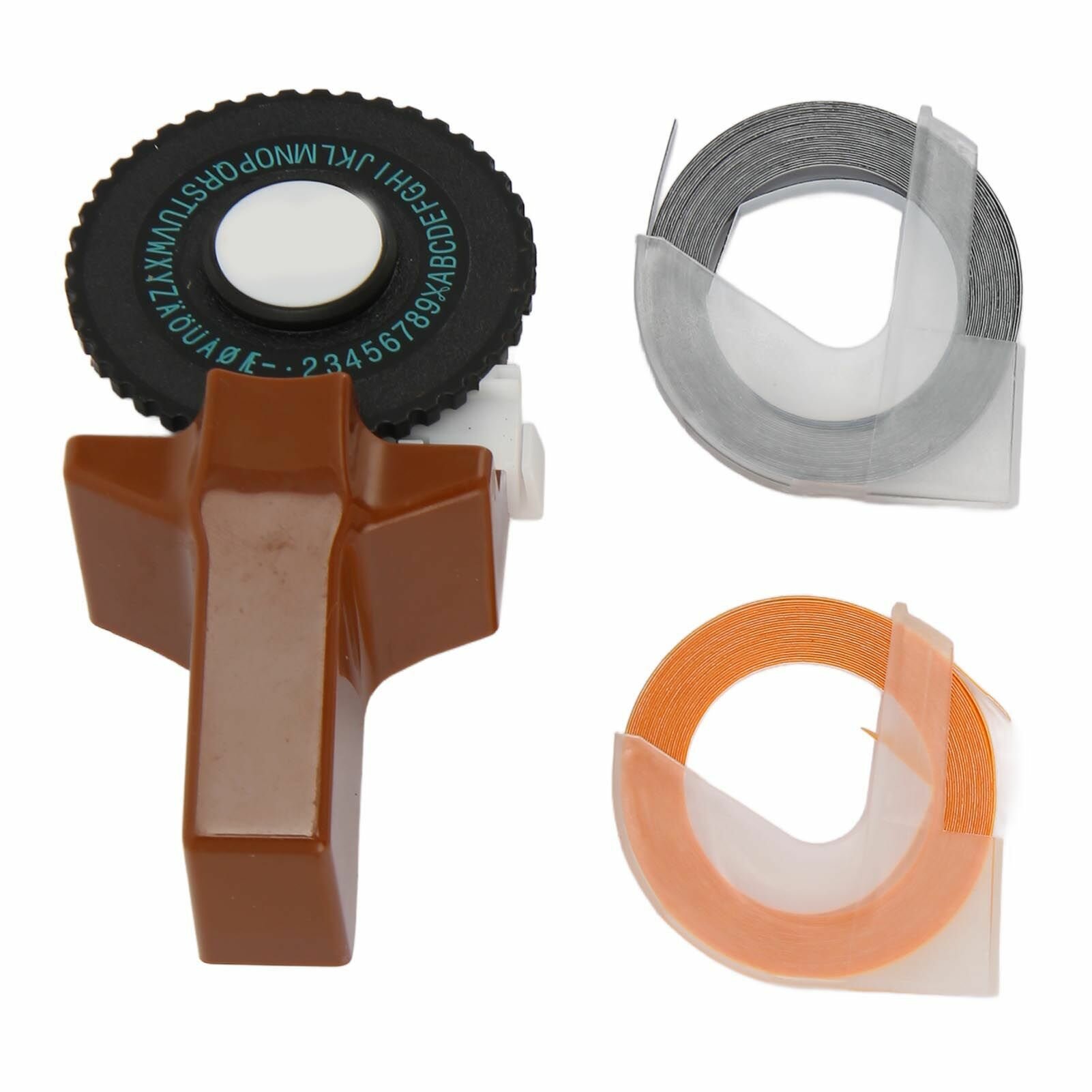 Принтер этикеток (3D, 2 рулона, коричневый, для дома/офиса)