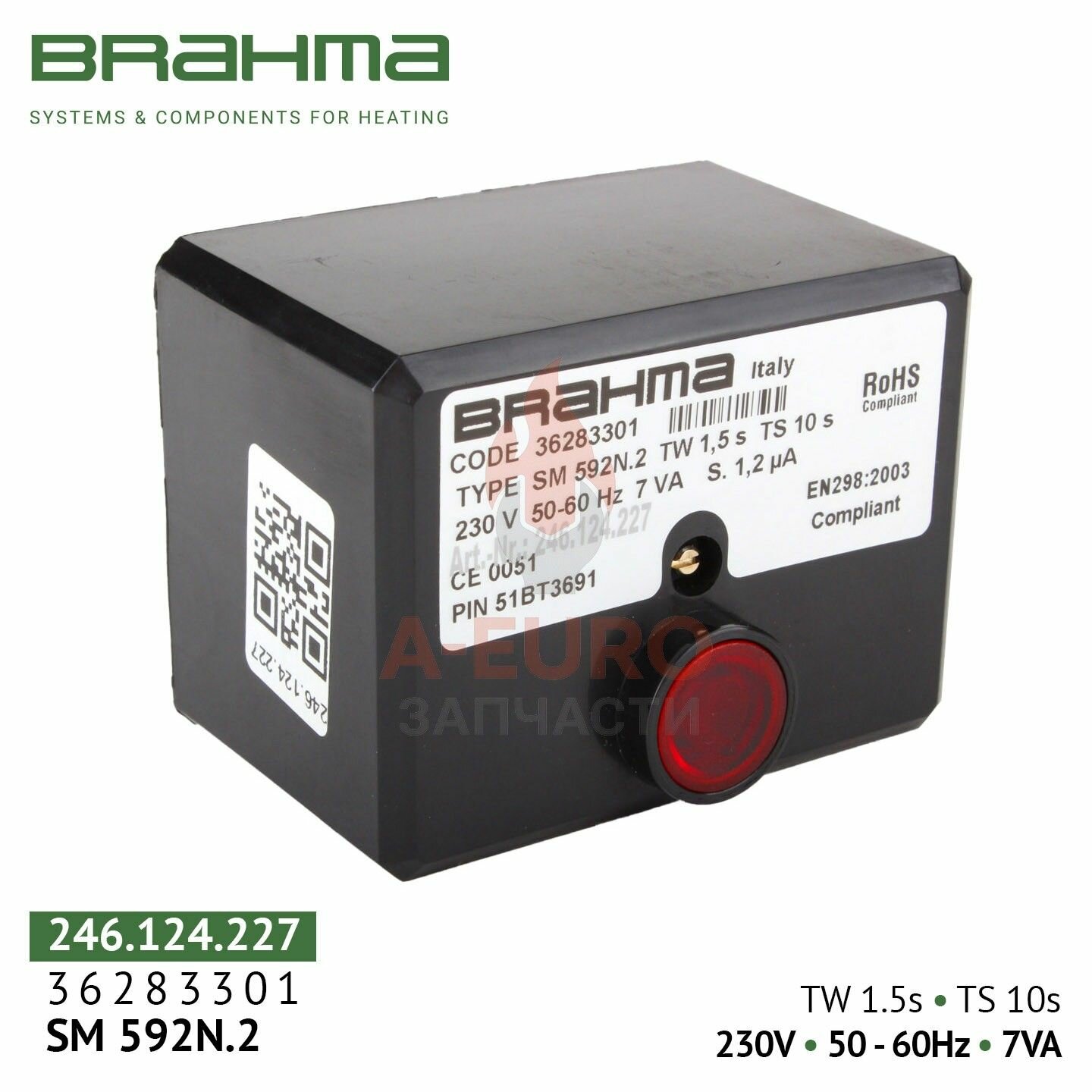 Блок управления горением Brahma SM592N.2, 36283301