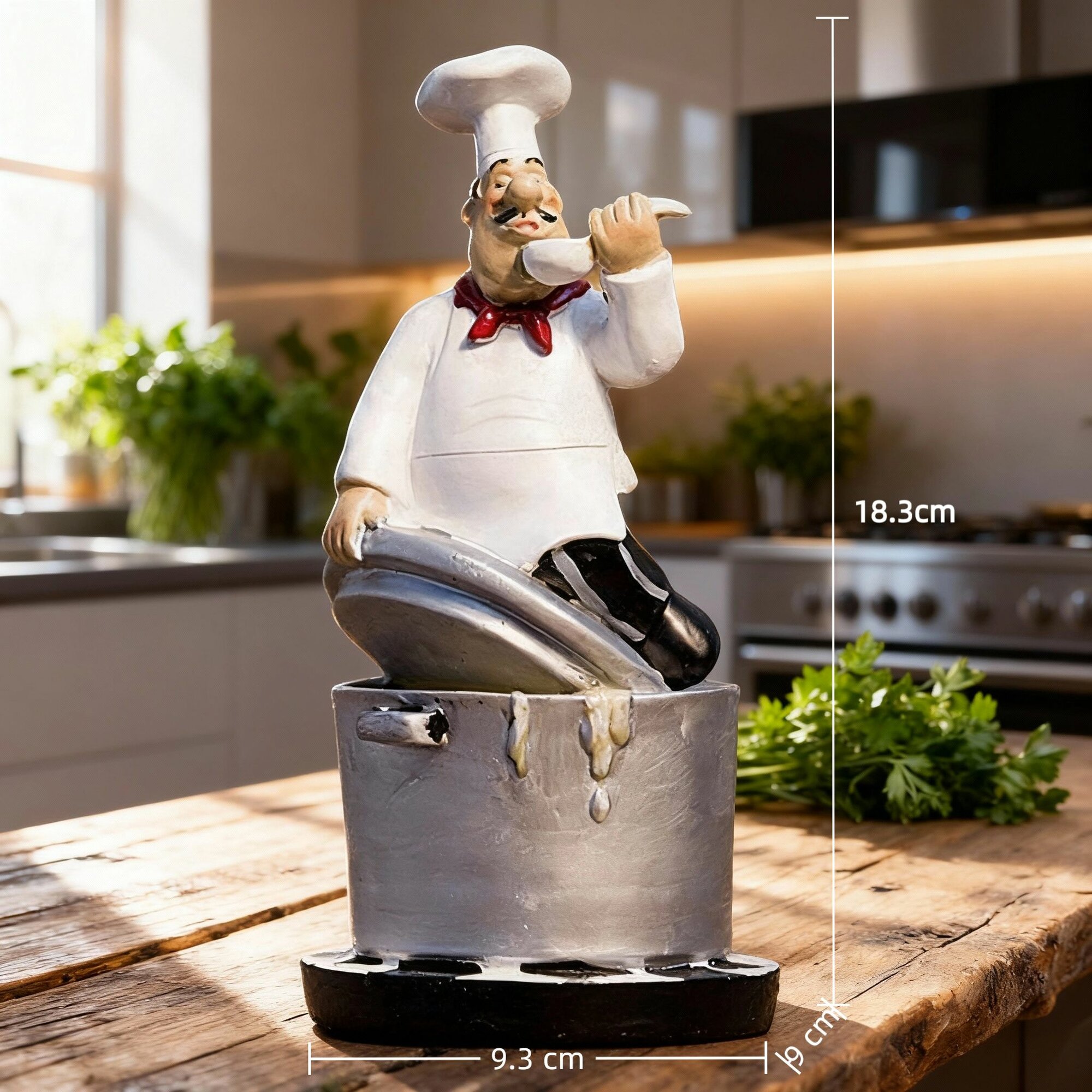 Статуэтка "Шеф-повар" изысканное украшение для кухни и оригинальный подарок Высота 18 смСтатуэтка шеф-повара
