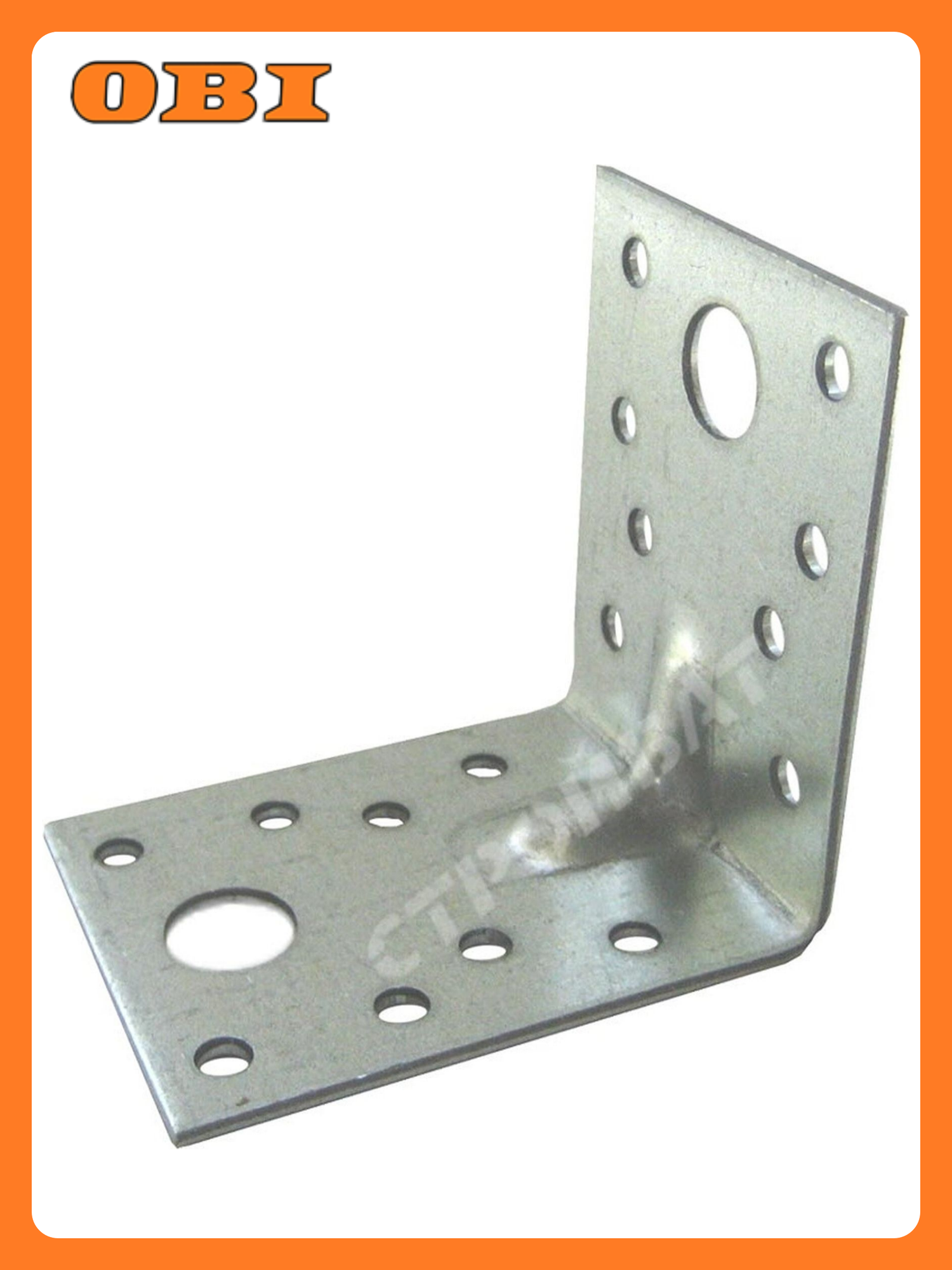 Уголок крепежный Tech-KREP kuu, усиленный, сталь, серебристый, 90x90x65 мм