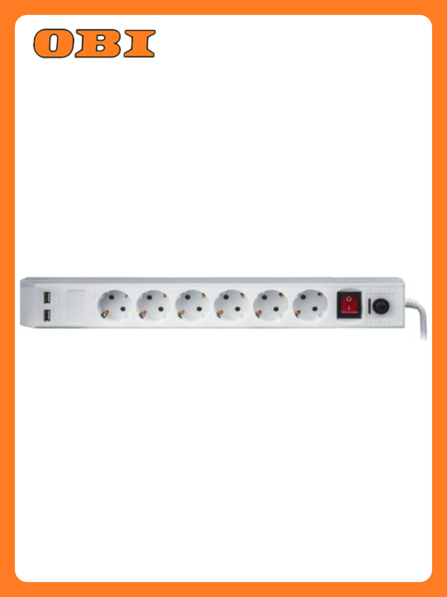 Сетевой фильтр NAVIGATOR 6 гн 1,8 м