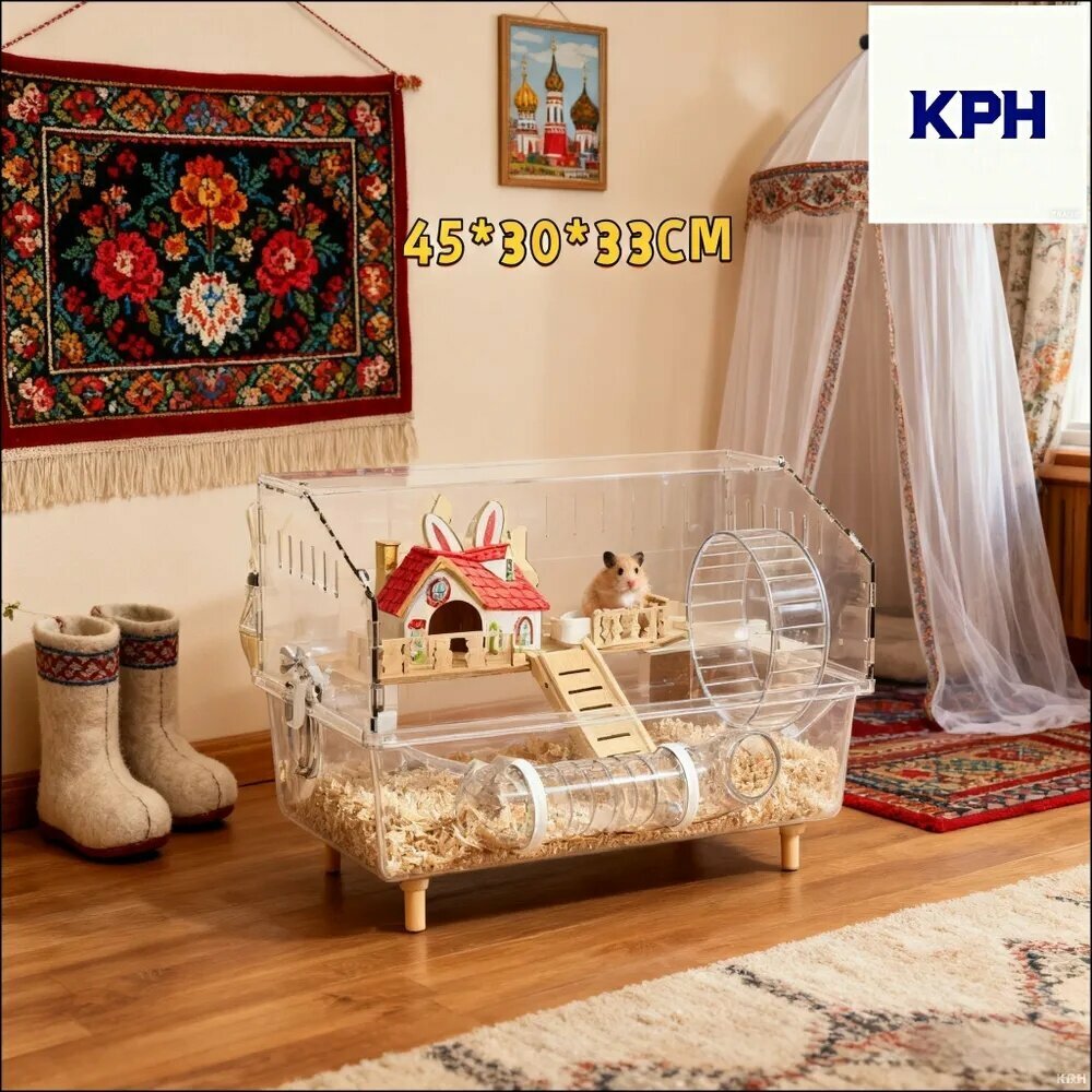 Эксклюзивная комплектация мебели в клетке 45х30х33 см для грызунов