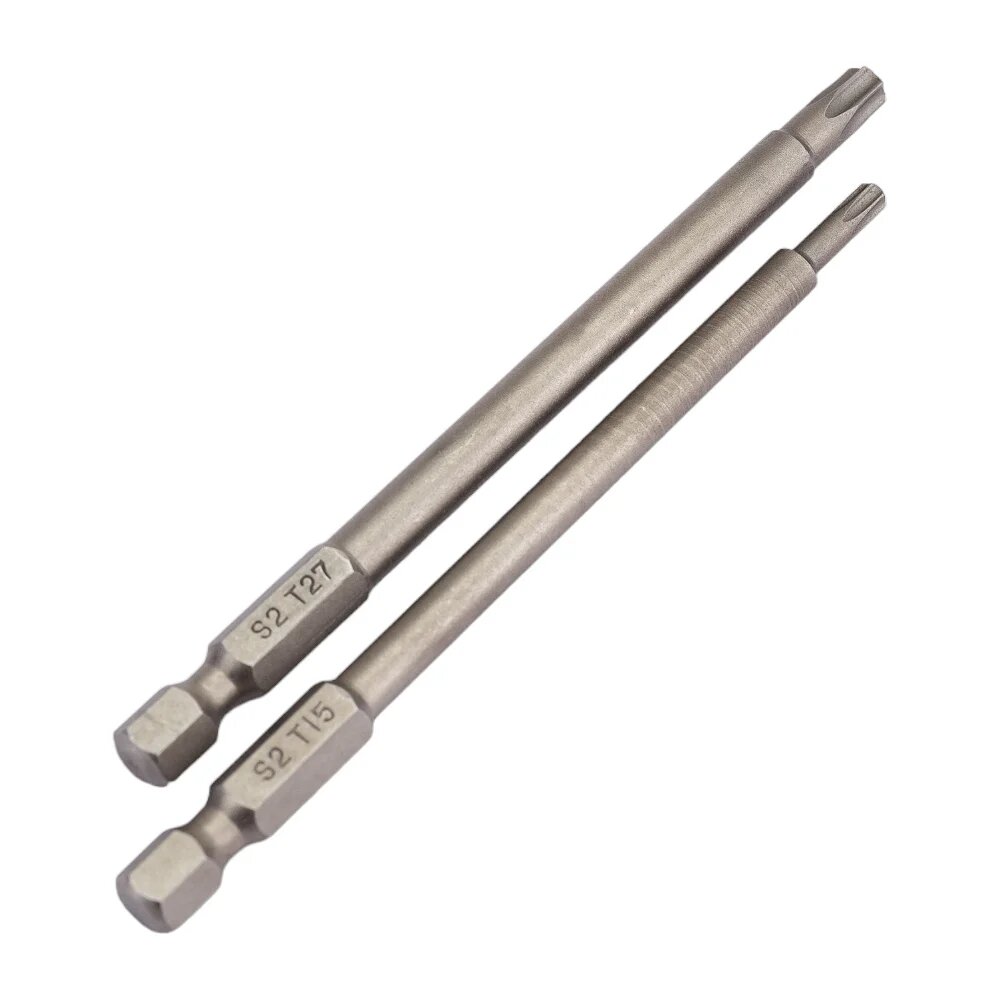 Бита TORX SECURITY Т15, Т27, 100 мм, 2 шт YATO YT-0491 36140491 092 1, сталь — фото 1