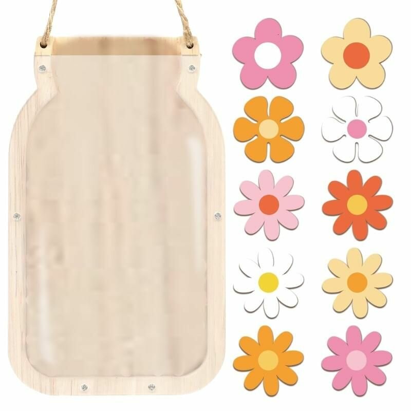 Деревянная баночка-цветок для поощрения детей