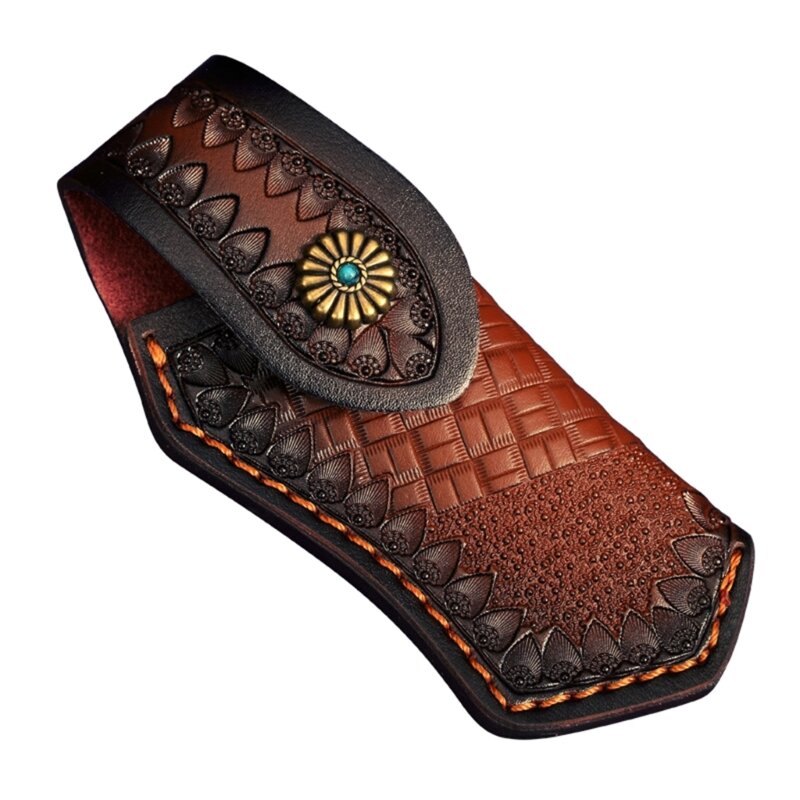 Кожаный футляр для складного ножа