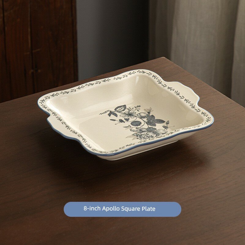 Китайская тарелка-миска Fanghua для дома, новая модель 2025 года, элитная керамическая посуда, роскошные тарелки, миски