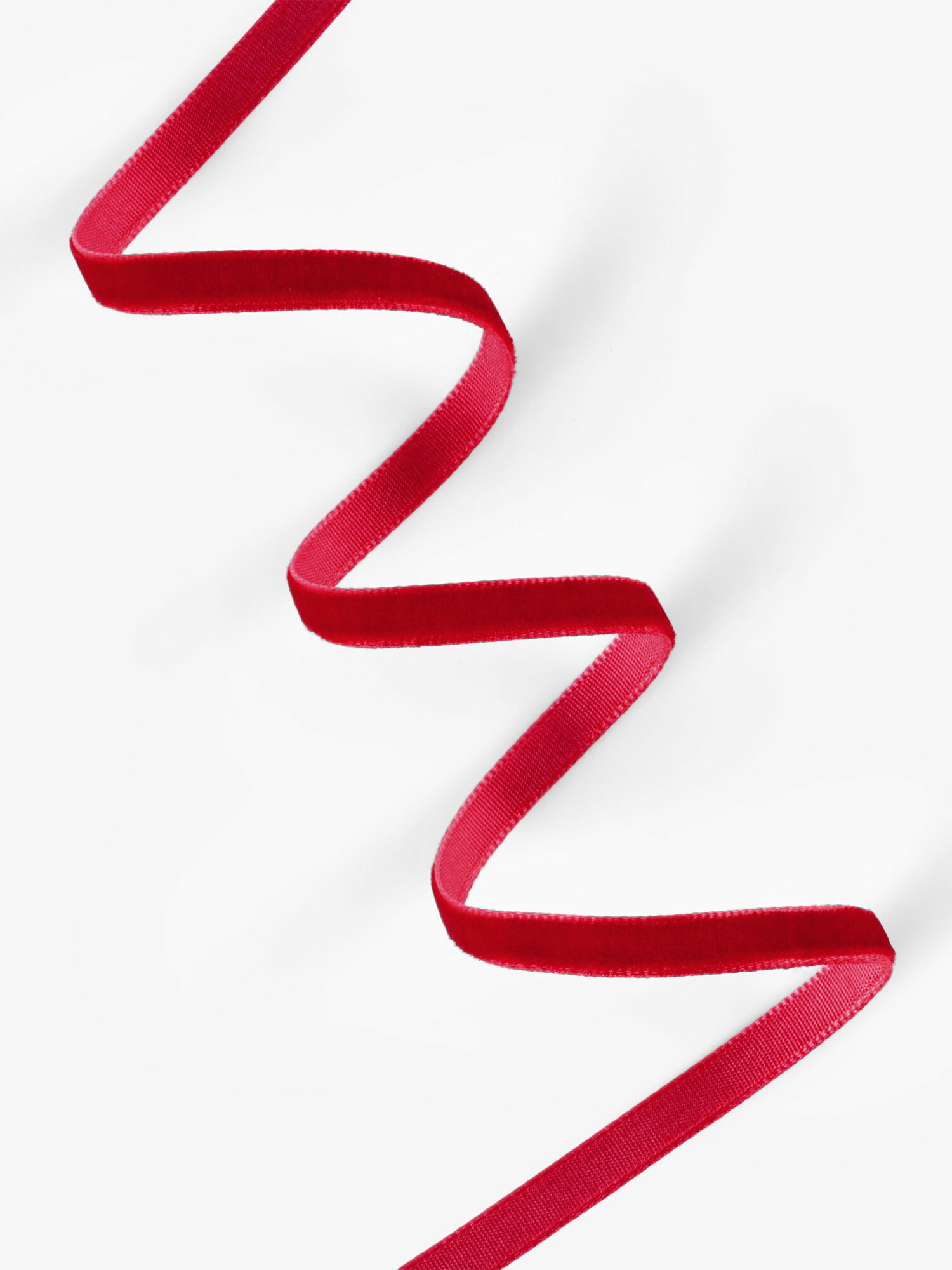 Лента бархатная, 6 мм, 18+-1 м, красная №40, особенности: без особенностей