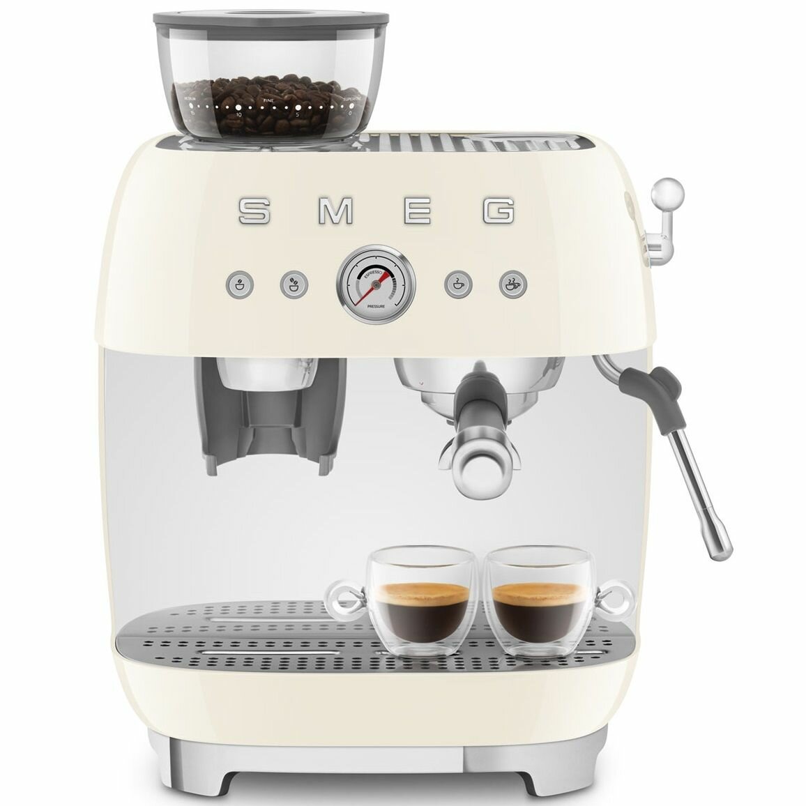 Кофеварка рожковая Smeg Macchina da Caffe Espresso Manuale 50's Style Panna EGF03CREU