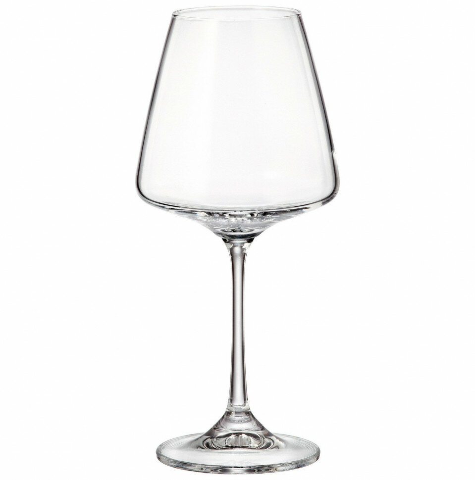 Бокал для красного вина 360 мл 1 шт Crystalite Bohemia "Наоми /Без декора" / 226389