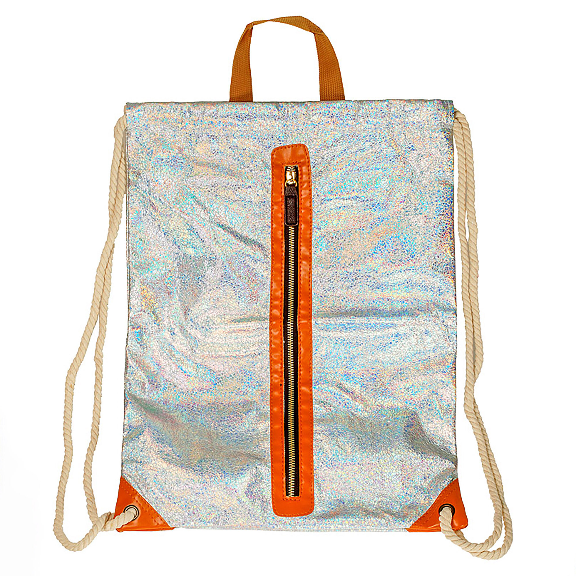 705-MK Рюкзак Miss Kiss / 34*47 см. / серебряный / Мешок / Cумка для обуви