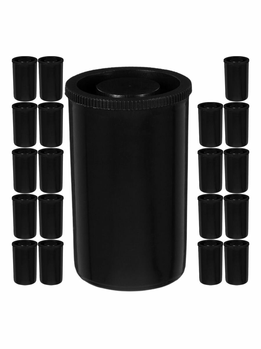 Черных держателей для пленки, пустые контейнеры для фотоаппаратов, пластиковые хранительные футляры с крышками, 20 шт.