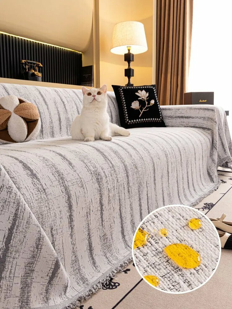 Lemog Покрывало непромокаемое, Микрошенилл с размерами: 460 см х 180 см