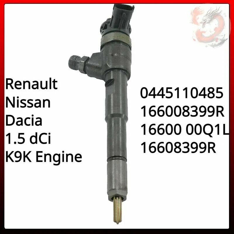 1 шт. 0445110485 новый дизельный топливный инжектор для Renault Clio Nissan NV200 Dacia Logan 1.5 dCi K9K двигатель 16600839R 16600-00Q1L