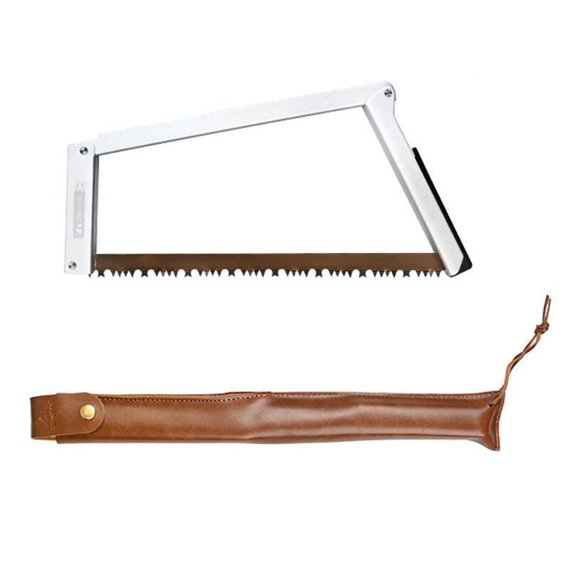 Ломательная пила с чехлом для хранения для кемпинга, трекинга, походов, черный/серебристый (выбор), высоко марганцевая сталь+алюминиевый сплав+нялон, развернутый размер 330*160мм/13.0*6.3дюйма, складной размер 350*28мм/13.8*1.1дюйма, длина