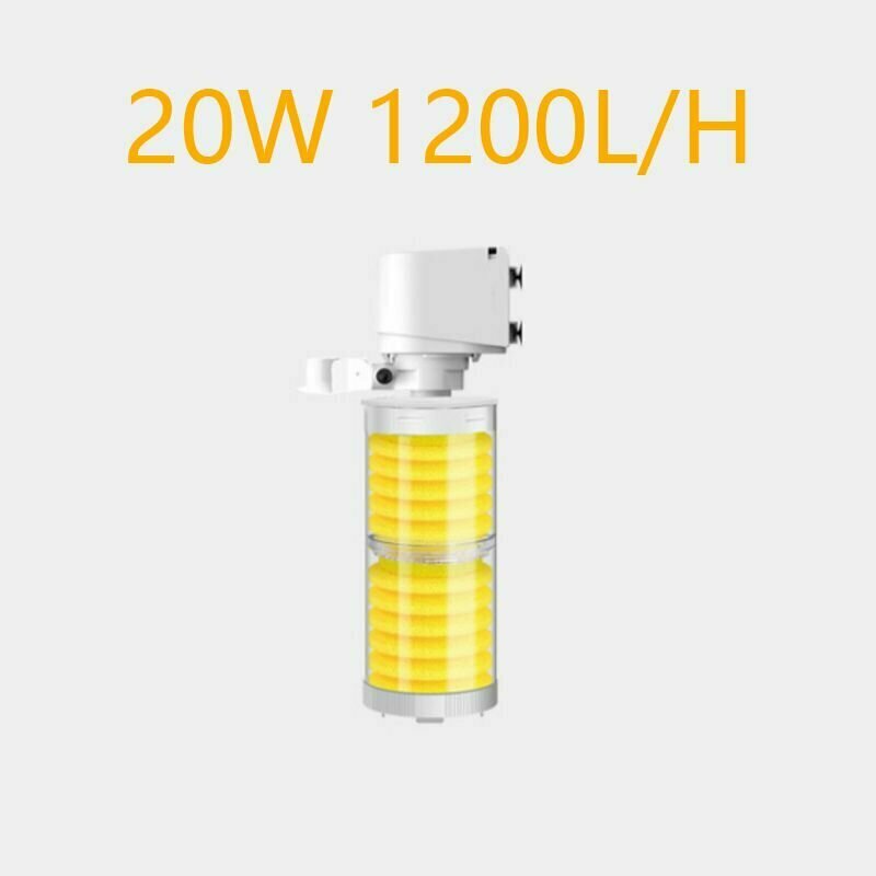 Встроенный фильтр SOBO, универсальный отвод воды, 20 Вт 1200Л/ч, включая губку, высота 24 см, подходит для аквариума 40-60 сменации три в одном водяной насос 20 Вт 1200Л / Ч