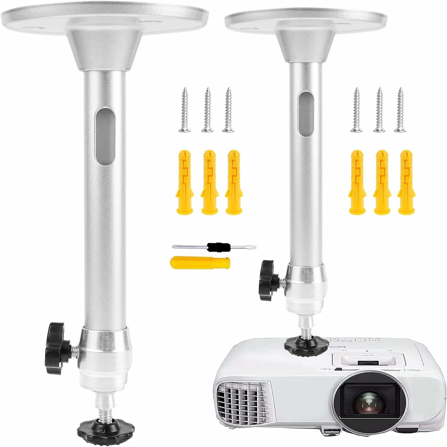 Кронштейн для проектора из 2 предметов, грузоподъемность 5 кг, с отверткой, для мини-проектора