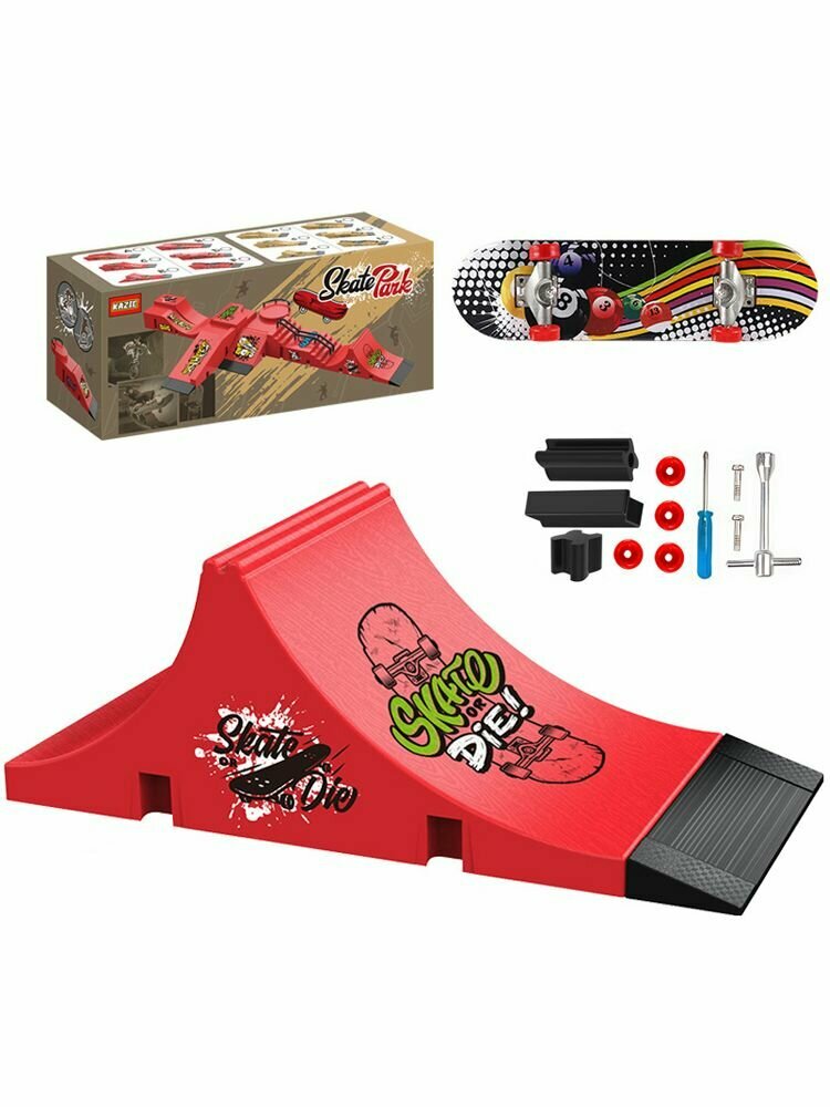 Фингерборд с рампой / пальчиковый скейт с горкой