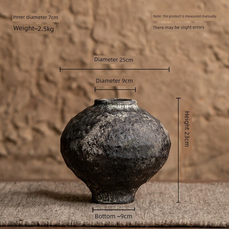 Керамическая ваза Shengxuan Jingdezhen, в ретро-стиле, неправильной формы, деревенская глиняная банка, для сухоцветов,