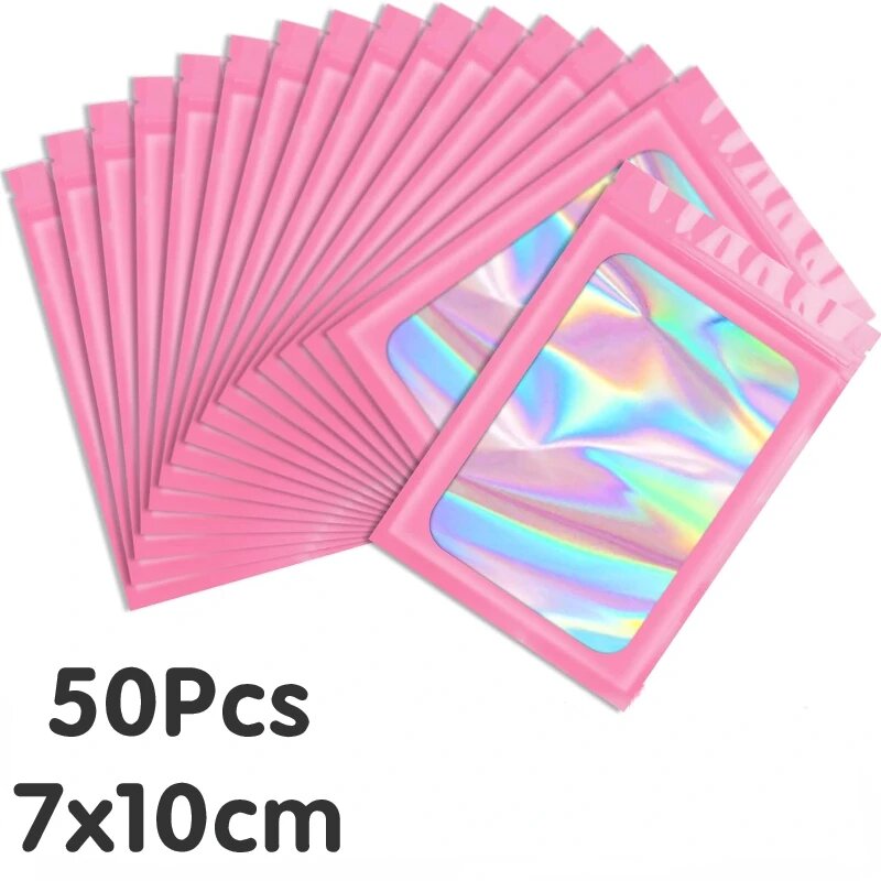 Мини-пакеты из фольги 50 шт. Розовый, Pink