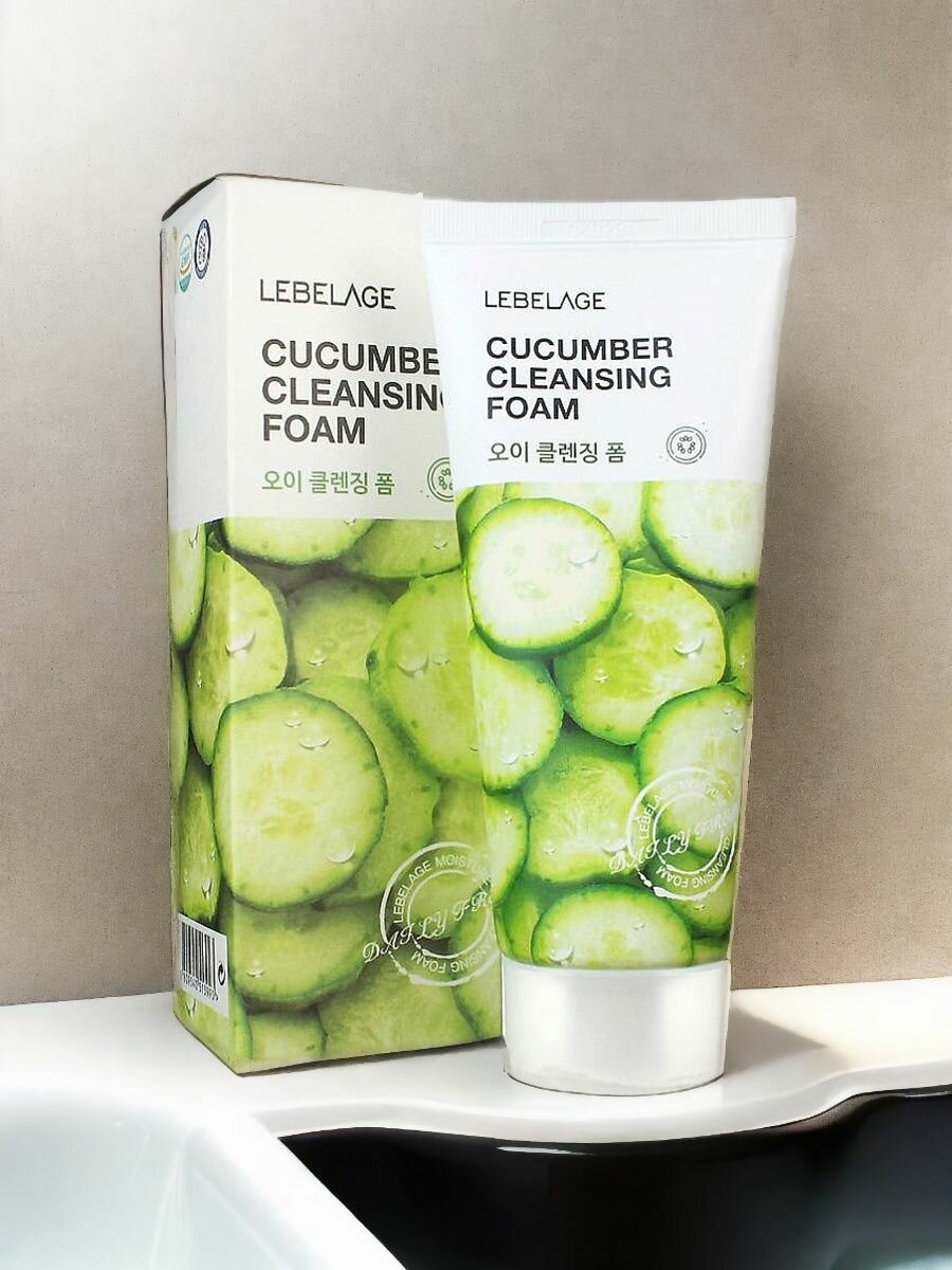 LEBELAGE Пенка для умывания с огуречным экстрактом Natural Cleansing Foam Cucumber,100мл