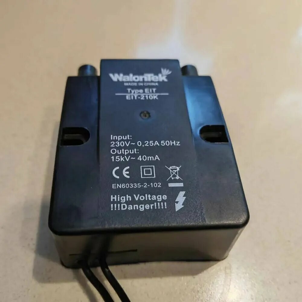 Трансформатор зажигания для горелки 230 В вход 15 кВ выход зажигания WalonTek EIT-210K