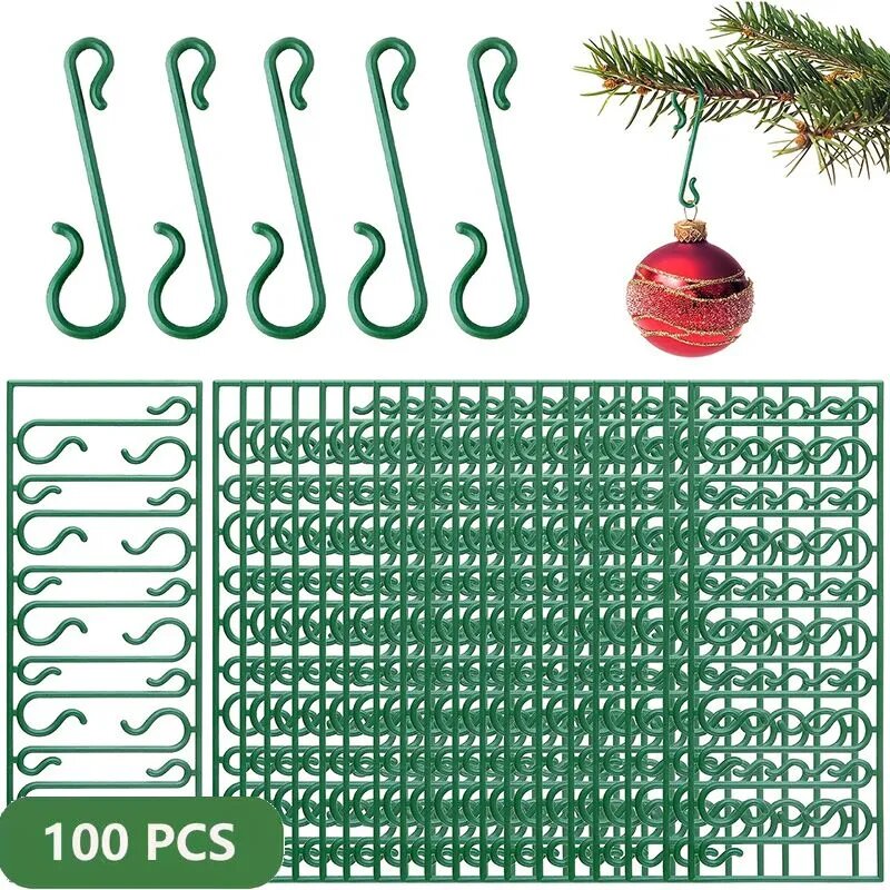 Крючок декоративный для украшений зеленый 100 шт.