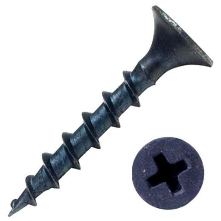 Саморезы черные по дереву 4,2х70 мм, (1кг/232шт) оксидированные