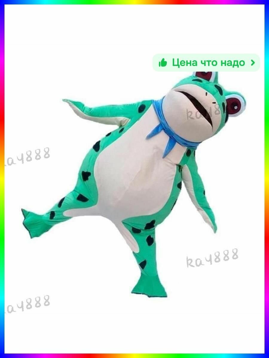 Надувной костюм лягушки для взрослых из полиэстера-180 см, Реквизит, бутафория