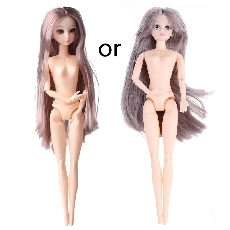 30-сантиметровая кукла с обнаженным детским телом-серебристо-серая средняя точка