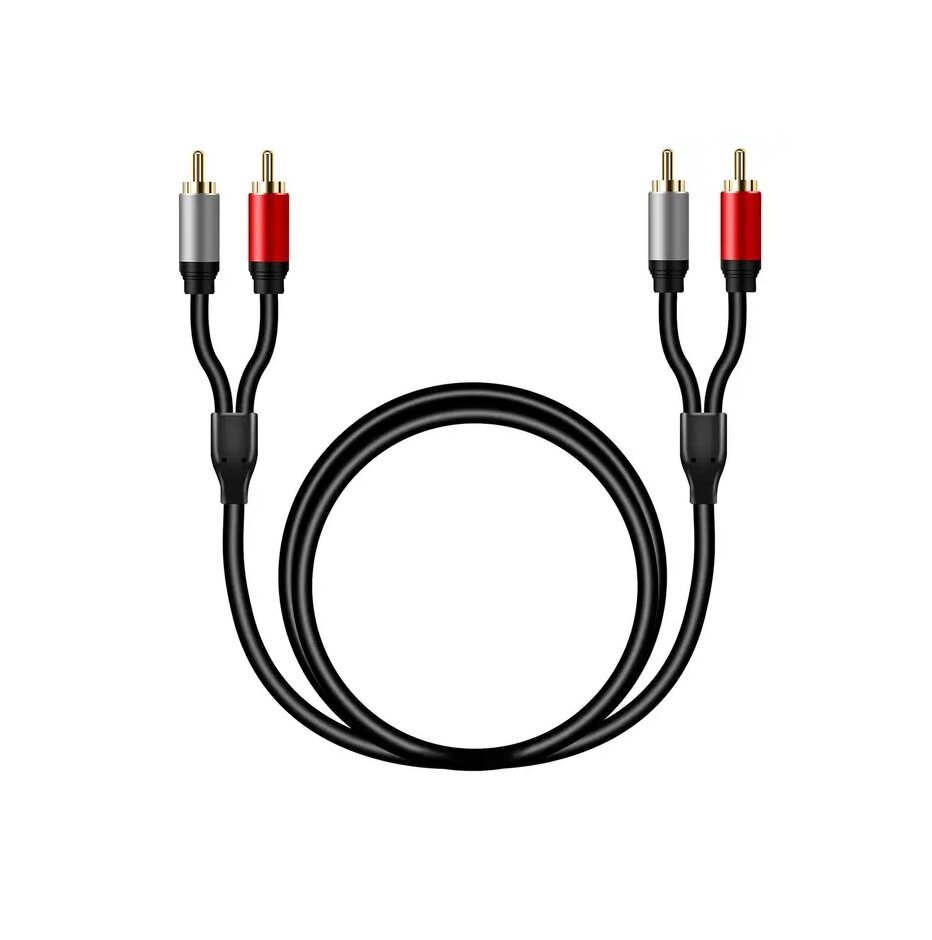Кабель аудио 2RCA (M) - 2RCA (M) Premium 5.0 метров черный S1291