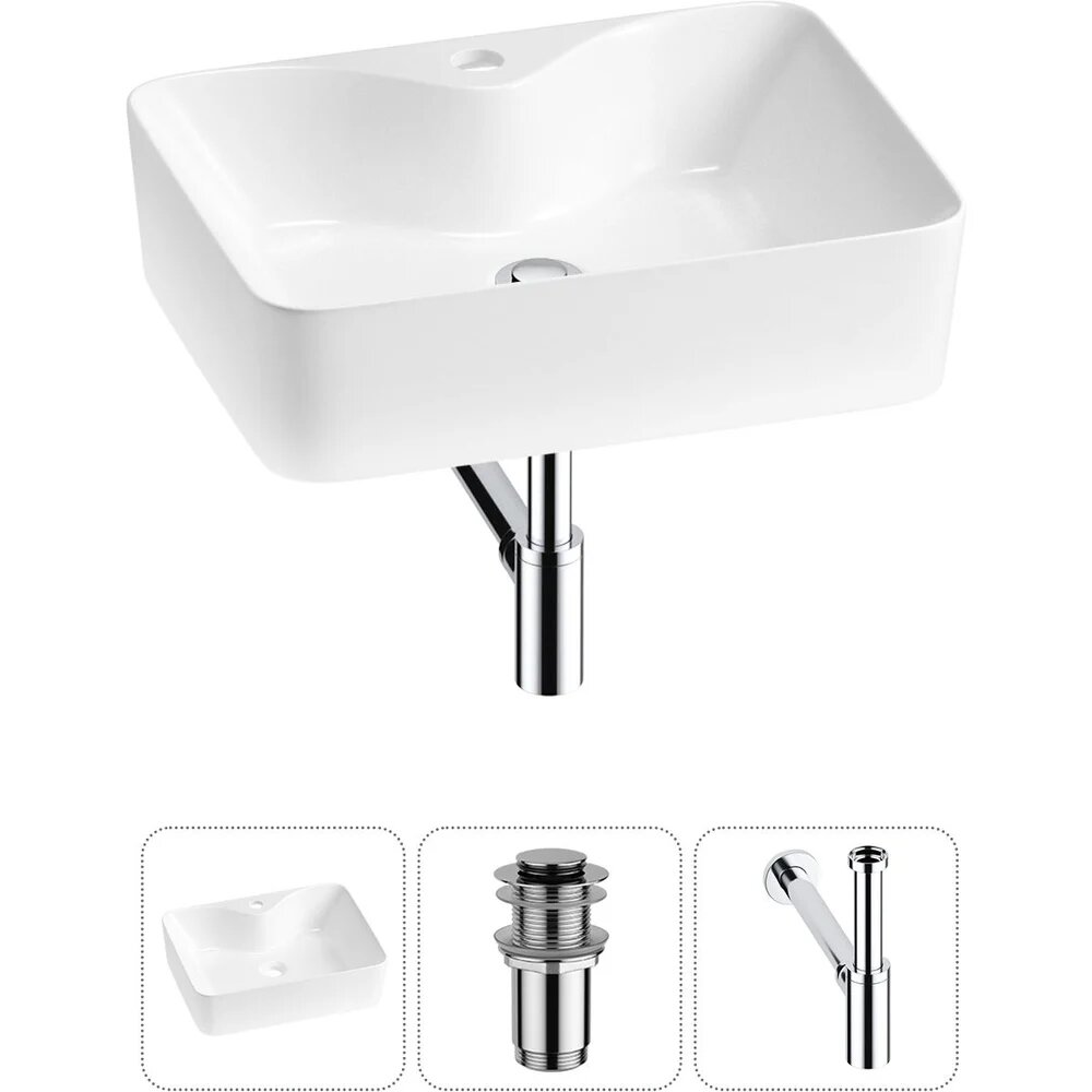 Комплект Wellsee 3 в 1 Lavinia Boho Bathroom Sink накладная раковина 48x37 см 20215259R