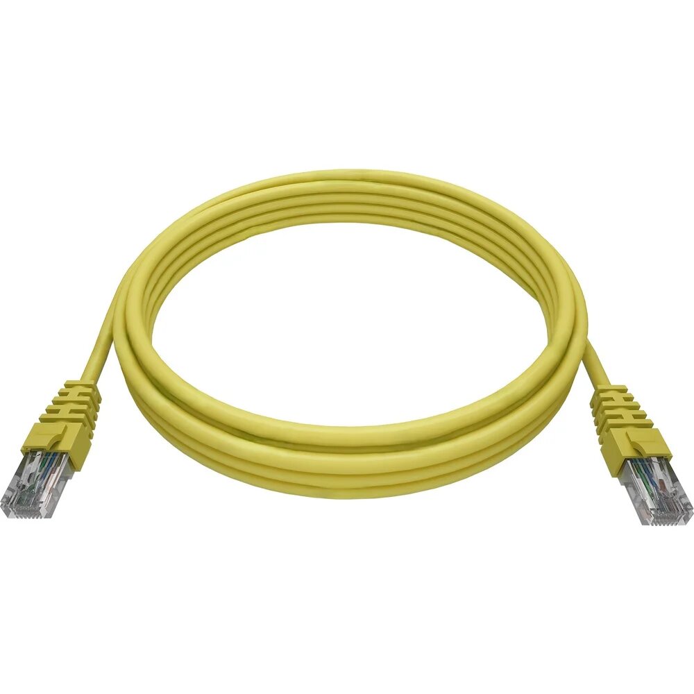 Патч-корд NTSS PREMIUM 2xRJ45/8P8C, T568B UTP CAT5e LSZH 1 метр, желтый