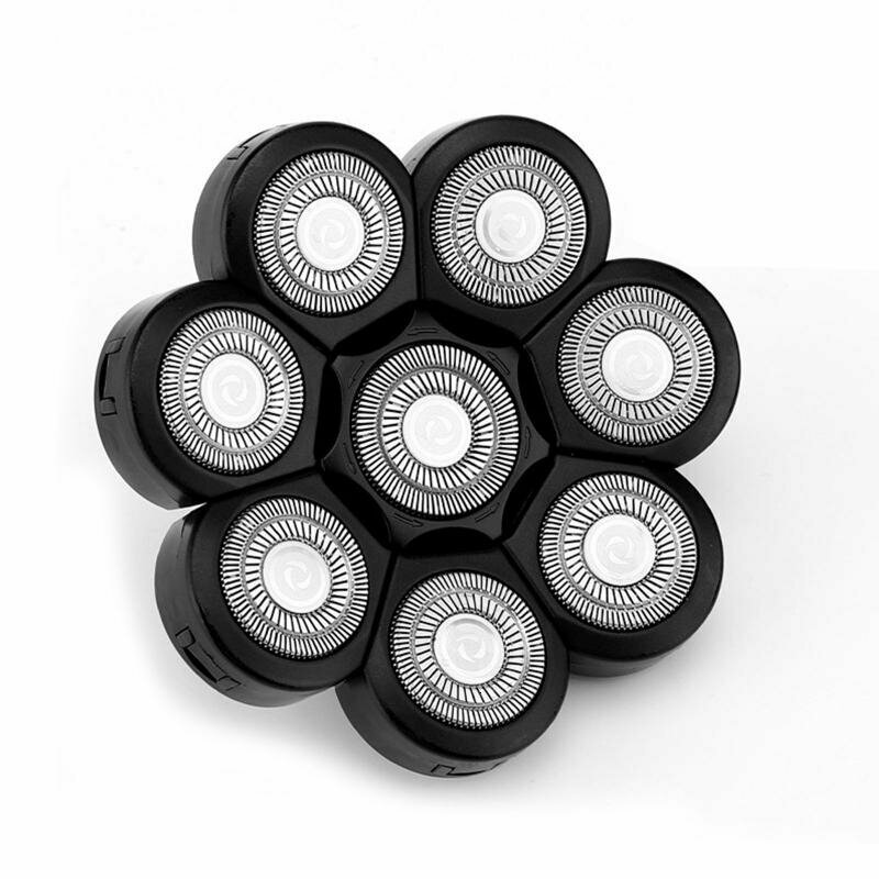 Насадка для бритвы 5/6/7/8 голов для бритья головы, черные 8 лезвий