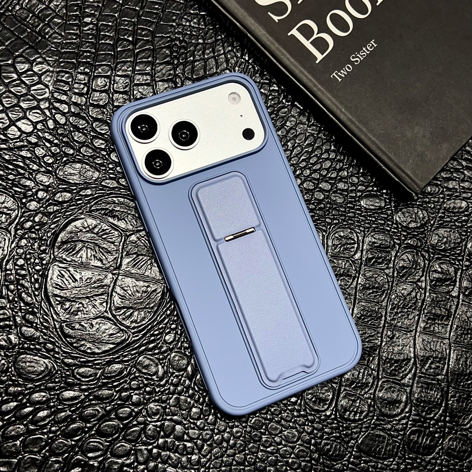 Чехол для Apple iPhone 17 Pro Max / Айфон 17 Про Макс, soft touch, чехол-кардиомонитор, искусственная кожа, поликарбонат (PC), защита камеры, ударопрочный, усиленные углы, держатель поп-сокет, Apple,