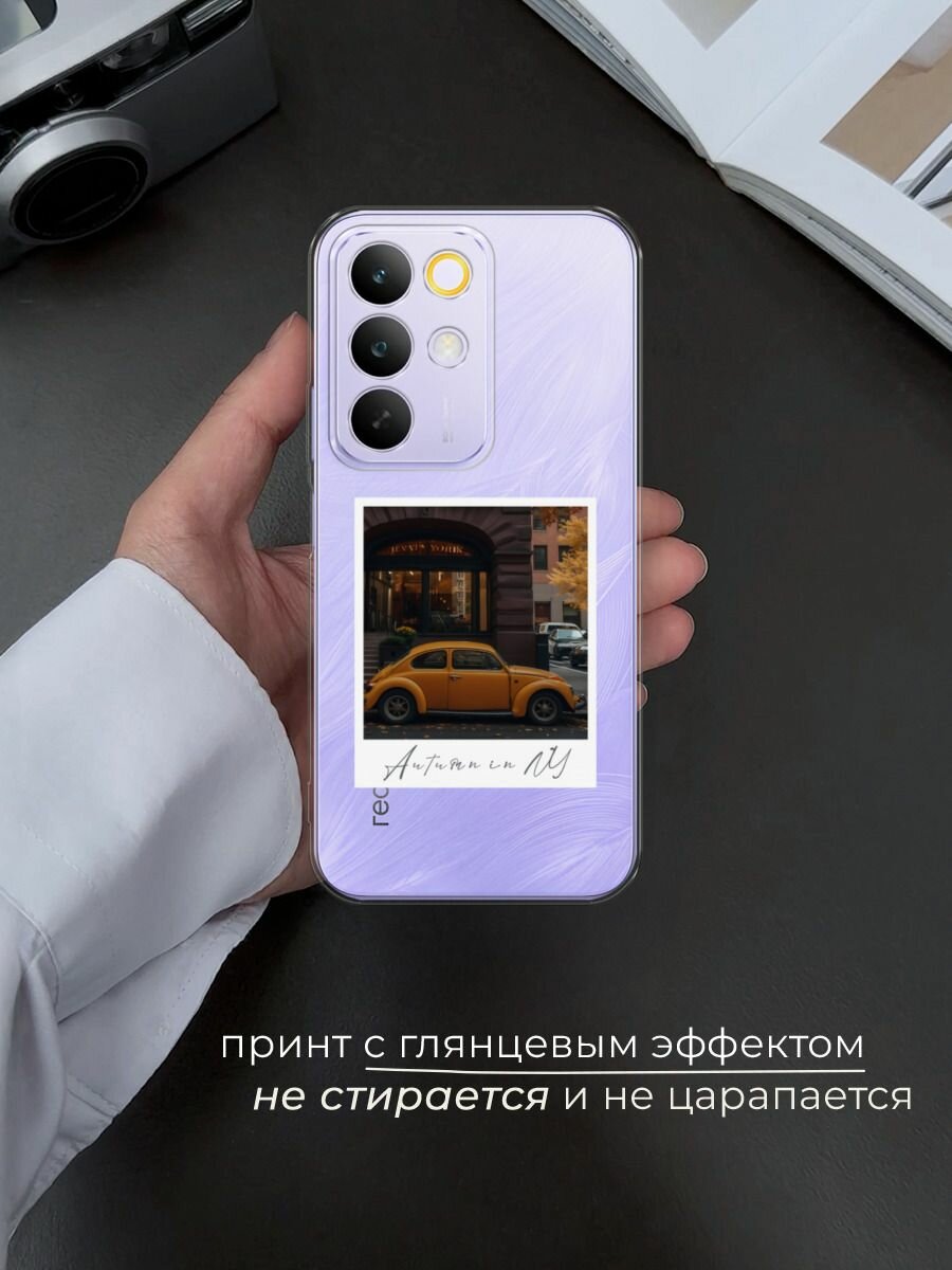 Силиконовый чехол на Realme C85 / Реалми C85 с принтом Осенний палароид — фото 1