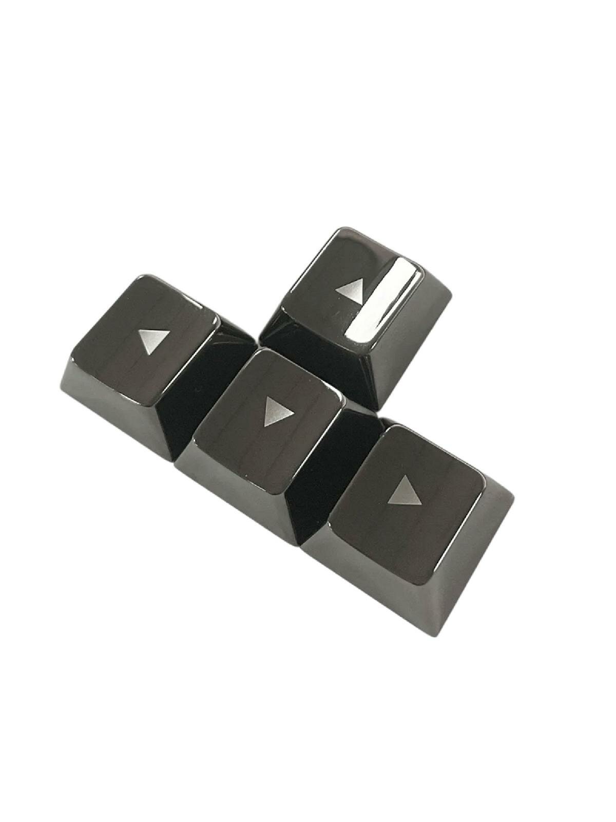 Zinc Alloy Metal Keycaps Light Etched Customization Keycap for Mechanical Keyboards WASD Directions Keycaps