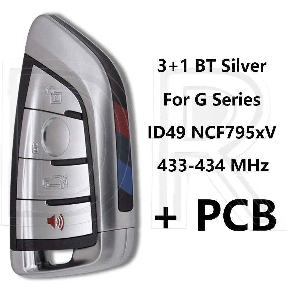 Отличный N5F-ID21A оригинальный PCB ID49 434 МГц бесконтактный автомобильный дистанционный ключ для BMW G серии 3 5 6 7 X3 X5 X7 G01 G02 G08 G30 G31 G32 G38 Silver 3Plus1 BT, PCB Board C
