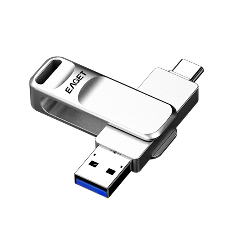 Yijie CF20 USB-флешка для мобильного телефона Type-C USB 3.2 с двойным интерфейсом для компьютера и мобильного телефона, вращающийся металлический высокоскоростной накопитель