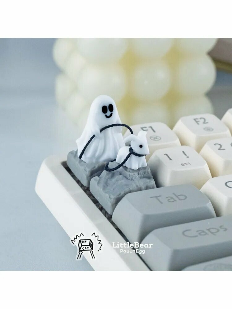 Кейкапы для клавиатуры: Призрак + Щенок (2 в 1)