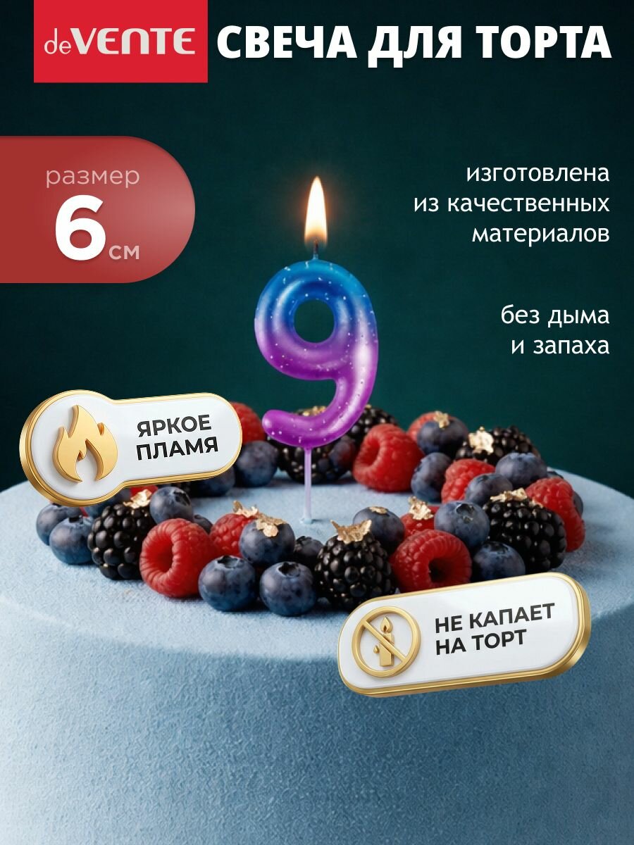 Свеча-цифра для торта на день рождение