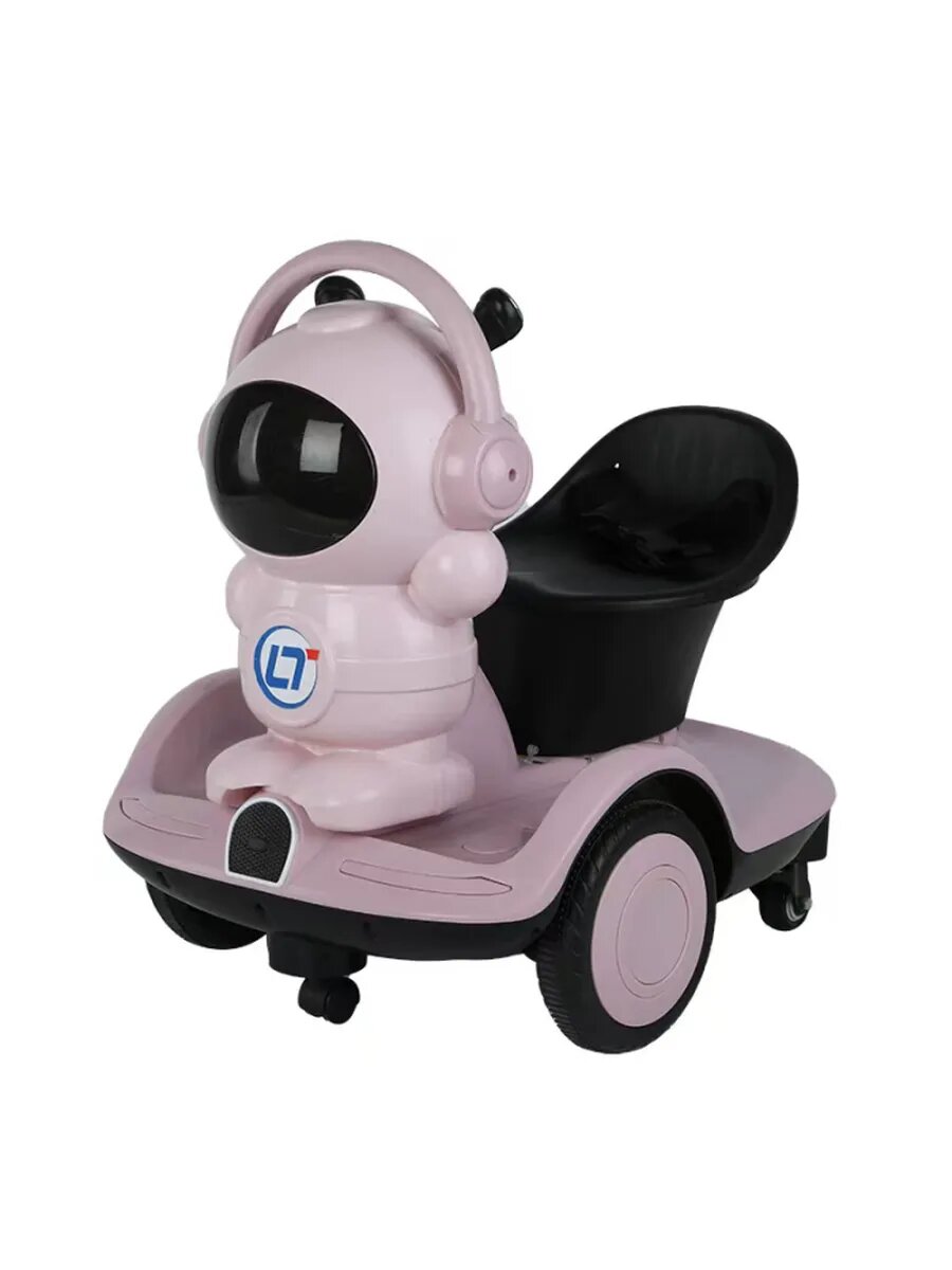 Электромотоцикл-балансир, розовый, 2 мотора, муз, пульт