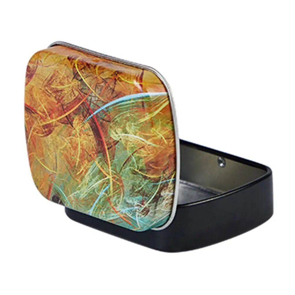 Портативный мини жестяной металлический ящик несколько стилей жестяная коробка с крышкой железная банка для путешествий